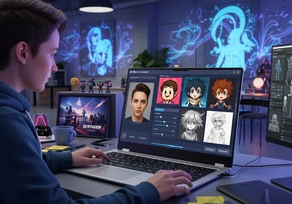 Concepts de personnages de jeu avec un générateur de dessins animés IA ...